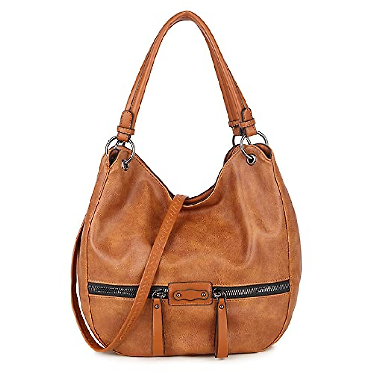 Movefad Women Hobo Shoulder Bag Tote Bag Large PU Leather Handbags Ladies Bucket Purse Crossbody Handbags