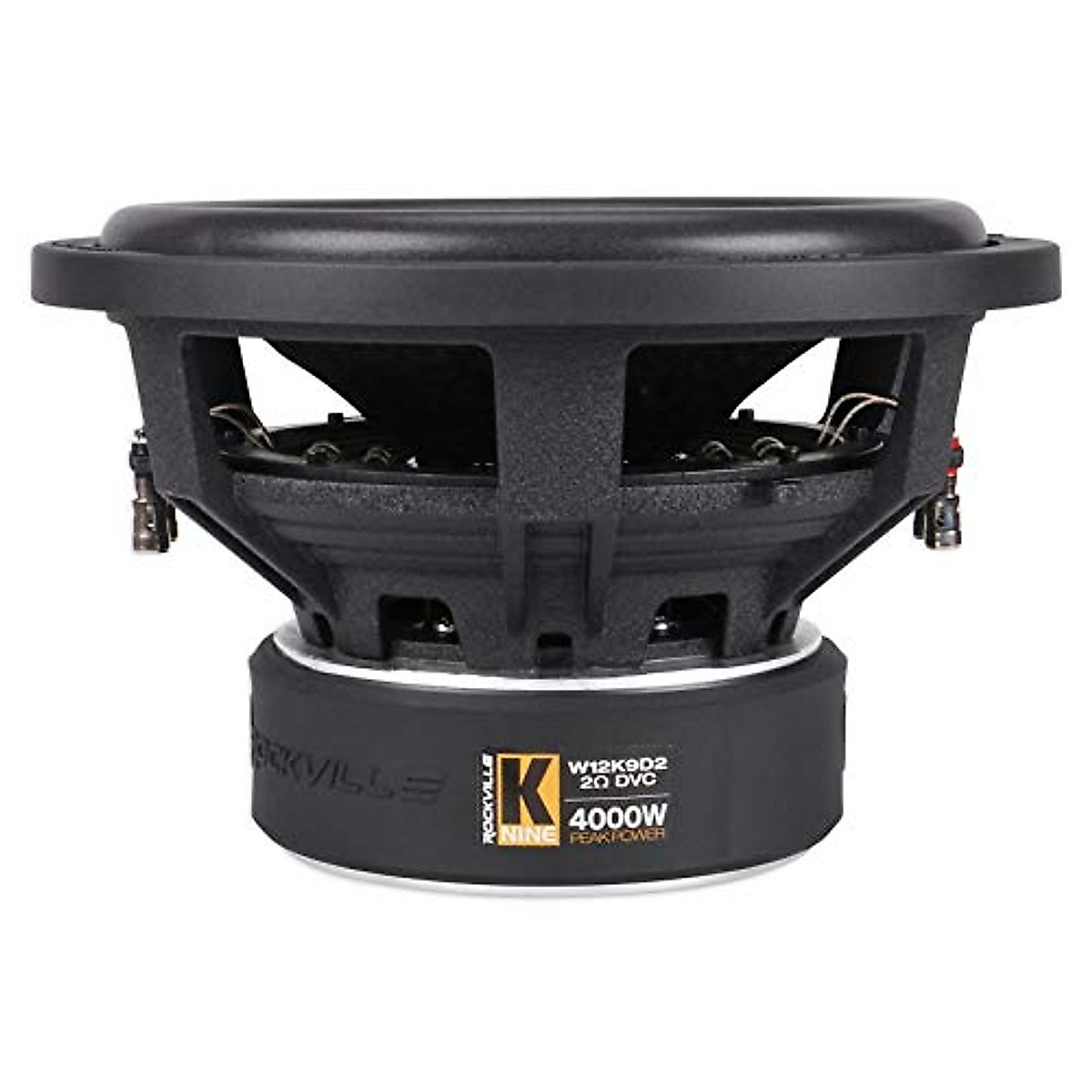 Rockville (2) W12K9D2 12" 8000 Watt Car Subwoofers+Mono Amplifier+Copper Amp Kit