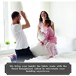 California Bedding Pinch Plated/Pintuck Pillow Cover Sham Medium Blue Solid Set of 2 Luxuries Decorative 800 TC Long-Staple Egyptian Cotton Super King 20x36 Size, Soft Breathable Natural Cotton