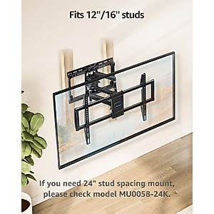 MOUNTUP Large TV Wall Mount for Most 37-82'' TVs, Premium Ball Bearings Design for Ultra-Slim OLED TVs Smooth Swivel & Extension, TV Mount Bracket Articulating Arm Holds 100LBS, Max VESA 600x400mm