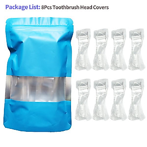 8Pcs Reusable Toothbrush Covers Compatible with Oral B Dual Clean Replacement Brush Heads and Trizon/Pulsonic/Sonic SR 12A 18A Replacement Brush Heads