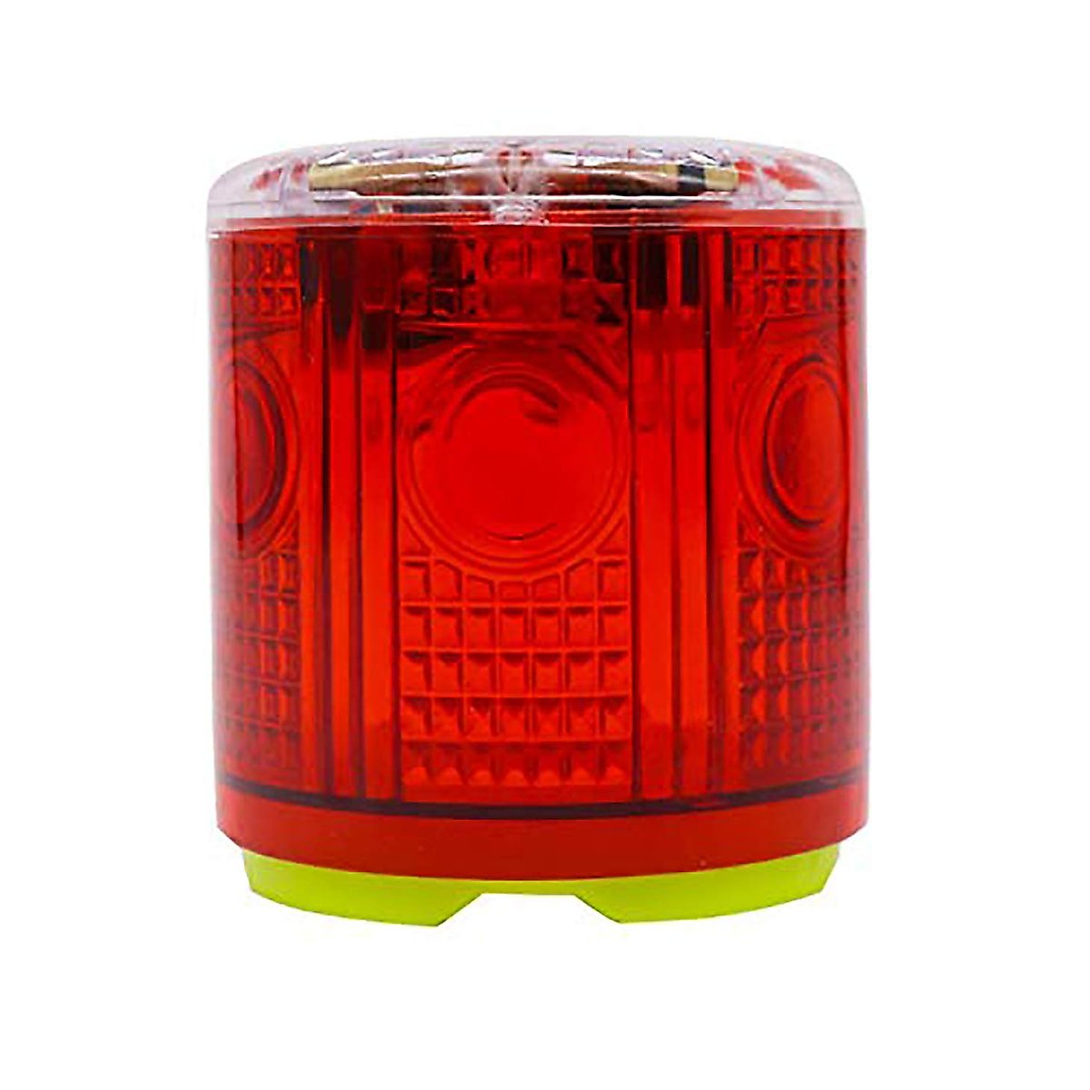 Solar Strobe Warning Light, with Strong Magnetic Base High Bright LED Flashing 360° Wireless Control Automatically Turn On Waterproof IP65 for Construction, Traffic, Factory, Safety Sign (Red)