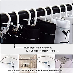 4Pcs Gamer Shower Curtain Sets Bathroom Set Decor with Non-Slip Rugs Bath U-Shaped Mat Toilet Lid Cover Game Bathroom Curtains Shower Set for Boys with 12 Hooks