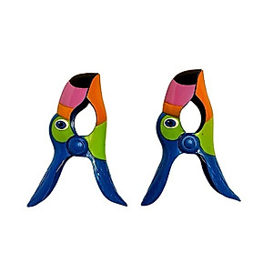 C&H Beach Tower Clips, Beach Towel Holders, Clips, Beach, Patio or Pool Accessories, Portable Towel Clips, Chip Clips, Secure Clips, Toucan Style