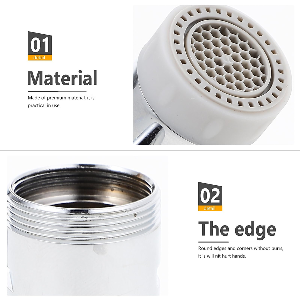 DOITOOL 1080° Swivel Faucet Extender for Bathroom Sink, 2 Water Outlet Modes 1080° Rotatable Faucet Aerator 360° Swivel Faucet Attachment Kitchen Bathroom Faucet Extender Rotating Tap Aerator