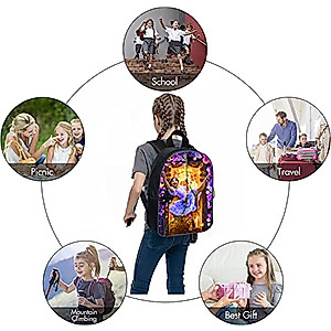 MeiPing Cartoon Backpack High Capacity Multifunction Anime Casual Backpack Lightweight Travel Backpack 17 Inch, One Size