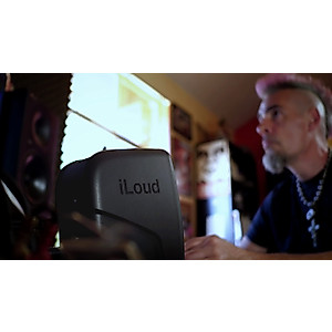 IK Multimedia iLoud Micro Monitor 50 watt portable wireless bluetooth studio reference monitors, dual speakers for music production, mixing, mastering, composing, producing and DJs