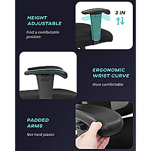 Big and Tall Office Chair 400lbs Wide Seat Mesh Desk Chair Massage Rolling Swivel Ergonomic Computer Chair with Lumbar Support Adjustable Arms Task Chair for Heavy People