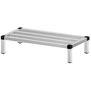 VEVOR Aluminum Dunnage Rack, 48'' x 20'' Commercial Floor Food Shelf, 8'' Off The Floor, 1500lbs Capacity Aluminum Storage Rack, Commercial Food Service Storage in Restaurant, Kitchens, Shops