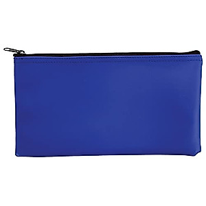 ControlTek Multipurpose Vinyl Zipper Bags, 11" x 6", Blue, Pack Of 3