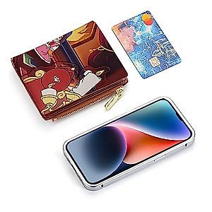 KBVWHW Cartoon Animation Faux Leather Wallet |Beauty and The Beast Wallet | TV Movie Lover Gifts Birthday Graduation Inspirational Gifts for Daughter Girls (beauty)