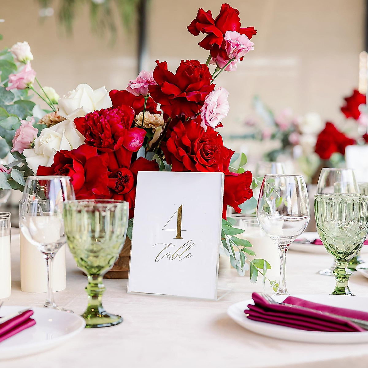 EOOUT Acrylic Sign Holder 4x6 Inches, 16 Pack Plastic Flyer Display Holder, Slant Back Clear Paper, Document Menu Table Transparent Stand for Office, Store, Restaurant