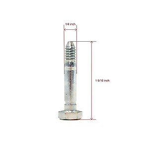The ROP Shop | Pack of 10 - Shear Pin Bolt & Nut for John Deere AM123342, Stiga 1812900501 Snow