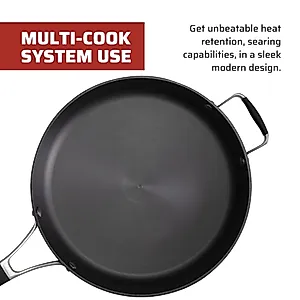 Camp Chef Heritage Cast Iron Skillet - Seasoned Cast Iron Pan - Camping Accessories & Essentials - Sleek, Modern Design - Amazing Heat Retention - Ready-to-Use Cast Iron Skillet - 12"