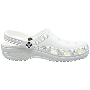 Crocs Unisex-Adult Classic Clogs (Best Sellers), White, 11 Men/13 Women