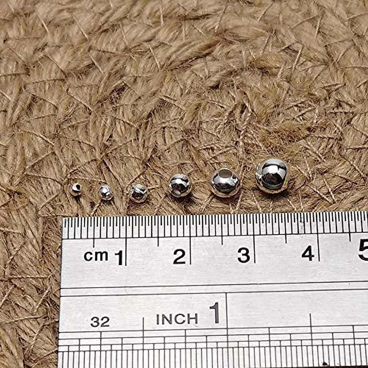 Chenkou Craft 1Box 1950pcs Assorted of 6 Sizes Metal Tinny Spacer Beads Jewelry Making Supplies (Siver, Mix)