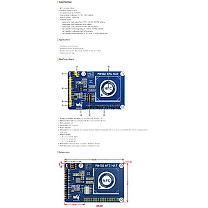 Coolwell PN532 NFC HAT for Raspberry Pi I2C / SPI/UART Interface Near Field Communication Supports Various NFC/RFID Cards Like MIFARE/NTAG2xx Raspberry Python/C, STM32, Ardui Code Provided
