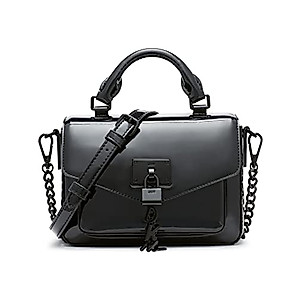 DKNY Elissa Small Top Handle Satchel, Black/Black
