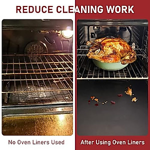 RENOOK Oven Liners for Bottom of Oven, 4 Pack Non-Stick Heavy Duty Oven Mat Set, BPA Free Kitchen Friendly Cooking Accessory, 15.75"x23"