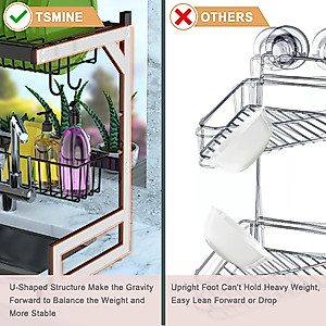 Tsmine Over The Sink Dish Drying Rack 2 Tier Stainless Steel Kitchen Dish Rack Adjustable (33.5-40.5 in), Large Dish Rack Drainer for Kitchen Organizer Storage Space Saver with 7 Utility Hooks