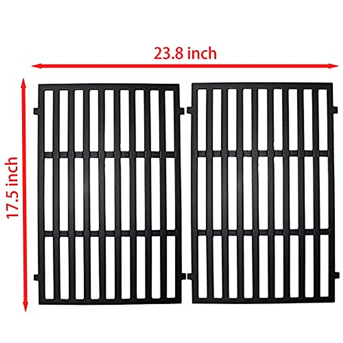 17.5 Inch 7638 7525 65906 Grates Replacement Parts for Weber Spirit 300 Series Grill Grate Spirit E-310 E-330 S-310 S-315 Spirit ii E-310 Genesis Silver B/C Gold B/C Spirit 700 Cast Iron Cooking Grate
