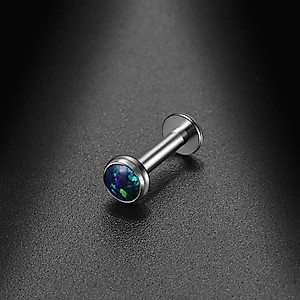 Xpircn G23 Titanium 14G 8mm Labret Monroe Lip Ring Helix Earring Studs Women Men Piercing Jewelry