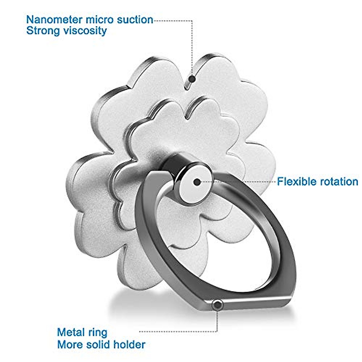 SENHAI Cell Phone Ring Stand Holder, 5 Pack 360° Rotation Metal Universal Finger Ring Grip Stand Holder Compatible with iPhone Xs Max XR X 8 7 6 6s Plus Ipad Samsung Tablet Smartphones - 5 Colors