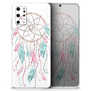 DesignSkinz Watercolor Dreamcatchers v2 | Protective Vinyl Decal Wrap Skin Cover Compatible with The Samsung Galaxy Z Flip (Full-Body, Screen Trim & Back Glass Skin)