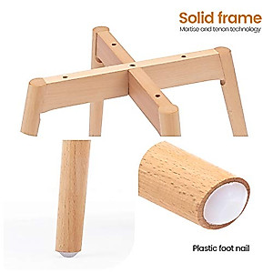 ceedment Small Modern Living Dining Room Accent Arm Chairs Club Guest with Solid Wood Legs(2, Yellow)