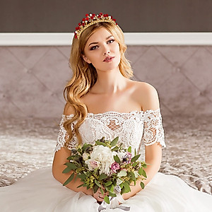 Rose Crown Rose Tiaras for Women Rose Designed Bride Headdress Wedding Hair Crown Rose Rhinestone Crown Wedding Girl Tiara Headdress