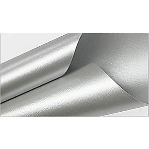 UNIQOOO 100 Sheets Metallic Silver Foil Gift Tissue Paper Bulk, 20X14 Inch, Art Wrapping Paper for Gift Bag Box Packing, Wedding Birthday Party Favor, Pom Pom Piñata Tassel