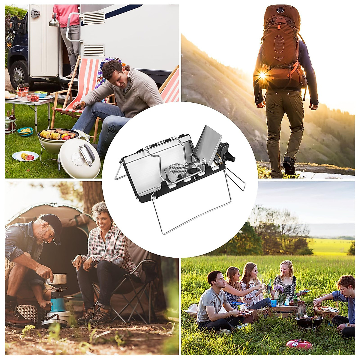 Portable Cassette Stove, Folding Camping Stove, Outdoor Camping Burner, Collapsible Camp Cooking Stove, 2600W Foldable Stainless Steel Camp Stove Camp Stove