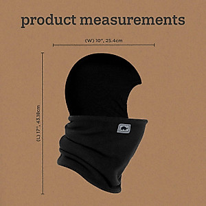 Turtle Fur Shellaclava Chelonia 150 Fleece Neck Warmer Helmet Liner Winter Balaclava Hood, Black