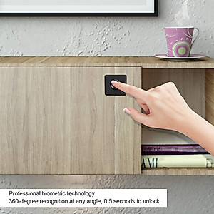 VTOSEN Keyless Drawer Cabinet Lock for Home Office Wardrobe Furniture - Smart Fingerprint Lock - Enhanced Home Security Device with Biometric Locks and Anti-Theft Features