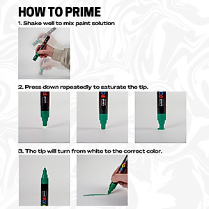 Posca Full Set of 8 Acrylic Paint Pens with Reversible Medium Point Pen Tips, Posca Pens are Acrylic Paint Markers for Rock Painting, Fabric, Glass Paint, Metal Paint, and Graffiti