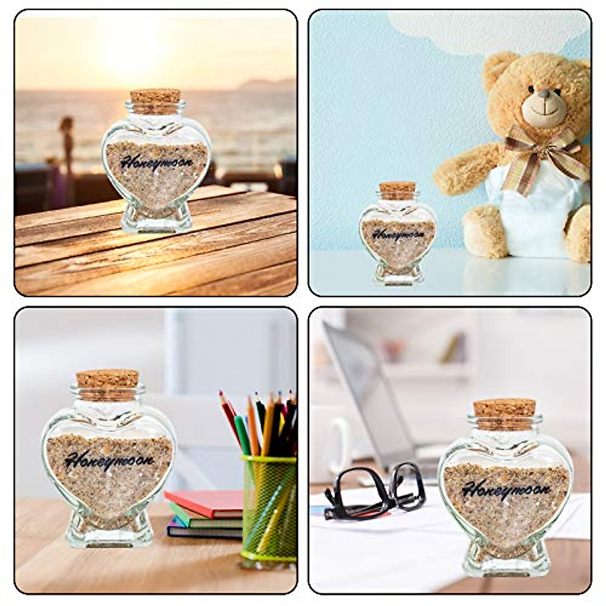 Hand Lettered Honeymoon Sand Keepsake Jar - Honeymoon Souvenir Gift for Newlywed - Travel Gift Ideas for Bride or Newlywed