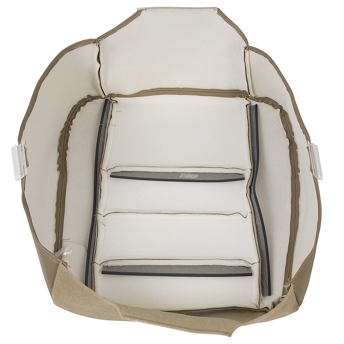 ECOTRIC Driver Bottom Seat Cover Tan Color Vinyl Compatible with 2002-2007 Ford F250 F350 TAN