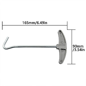 ZRM&E Carbon Steel Tent Ground Nail Puller 165x90mm Tent Peg Ground Hook Extractor Remover for All Kinds of Nails, Garden and Entertainment Facilities