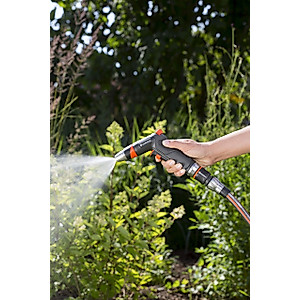 Gardena 18253-20 Connector Connection: Hose 13 mm (1/2 ") and 15mm (5/8") Packaged Premium Water Stop, 1/2-5/8-Inch, Silver/Black