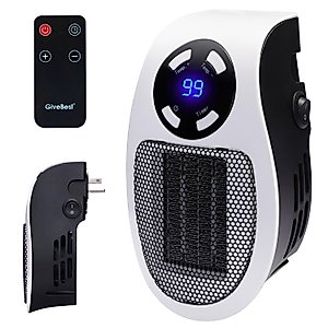 Wall Space Heater 350W&450W Remote Portable Electric Heater with Programmable Adjustable Thermostat, Overheat Protection, Precise LED Display, CSA Certification Safe Heater for Office Dorm Room