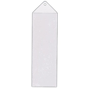 StoreSMART - Bookmark Covers/Holders with Tassle Hole - Clear Plastic - 10-Pack - BMKCRFT2-10
