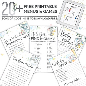 Elegant Mimosa Bubbly Bar Kit - Black and White Champagne Brunch Decorations for Birthday Galentine's Day Bridal Brunch Baby Shower Supplies Red Wine Women Adult Games, Silver Bubble Banner Sign (Red)