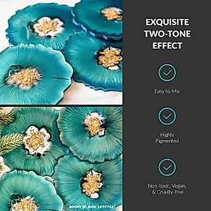 MEYSPRING Two Tone Collection - Mica Powder for Epoxy Resin - New Generation of Epoxy Resin Color Pigment - 100% Mineral, Skin-Safe, and Inert Pigment Powder for Epoxy Resin (Pigment Powder Set 100g)