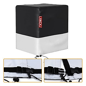 LXKCKJ Air Conditioner Cover for Outside Units - 420D Waterproof Air Conditioner Protection Covers for Window Unit - Winter AC Covers Fits AC Condensing HVAC Unit (Black & Silver 32''LX32''WX36''H)