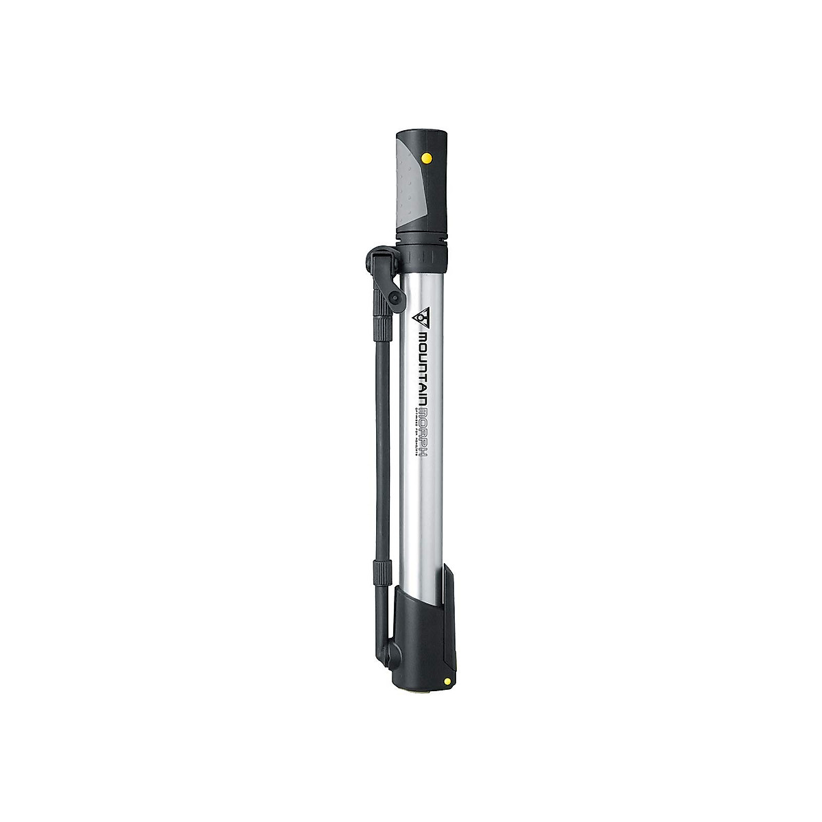 Topeak Mountain Morph Bike Pump , Silver, Black, 35 x 5.8 x 3 cm / 13.8” x 2.3” x 1.2”