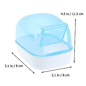 TEHAUX Hamster Bathroom Gerbil Plastic Sand Dry Bath Container Small Animal Sauna Toilet Sandbox for Hamster Gerbil Rat Mice and Small Animal (Random Color)