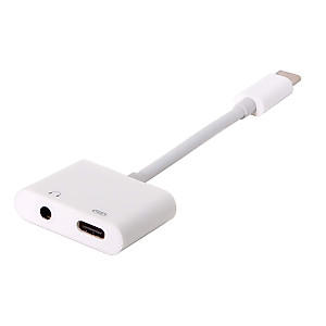 Cablecc USB-C to 3.5mm Earphone & Type-C Female Combo Adapter for Tablet