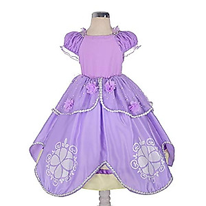 Lito Angels Baby Girls' Princess Dress Up Costume Purple Fancy Party Dress Outfit with Accessories Size 24 Months B