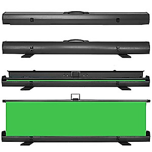 KHOMO GEAR Collapsible Chromakey Panel Green Screen for Photo Backdrop Video Studio, Live Game, Portable Pull Up, Solid Aluminium Base Wrinkle-Resistant Fabric, Auto-Locking Air Cushion Frame