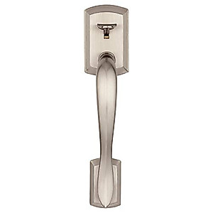 Kwikset 98150-002 Avalon Exterior Handle Only with Tustin Right Left-Handed Levers in, Satin Nickel